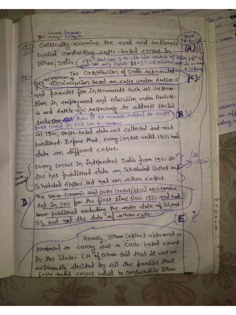 Caste Based Census | PDF