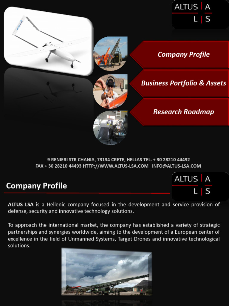 ALTUS Company Profile | PDF | Unmanned Aerial Vehicle | Aviation