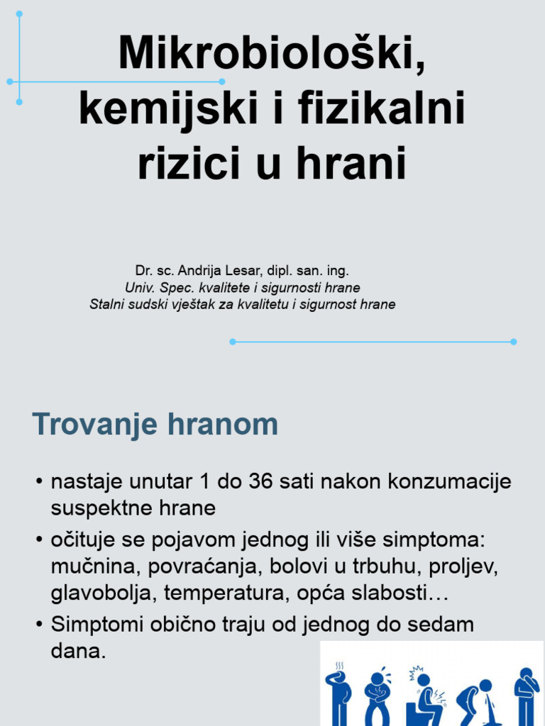 Mikrobiološki Kemijski i Fizički Rizici Slastičari.ppt | PDF