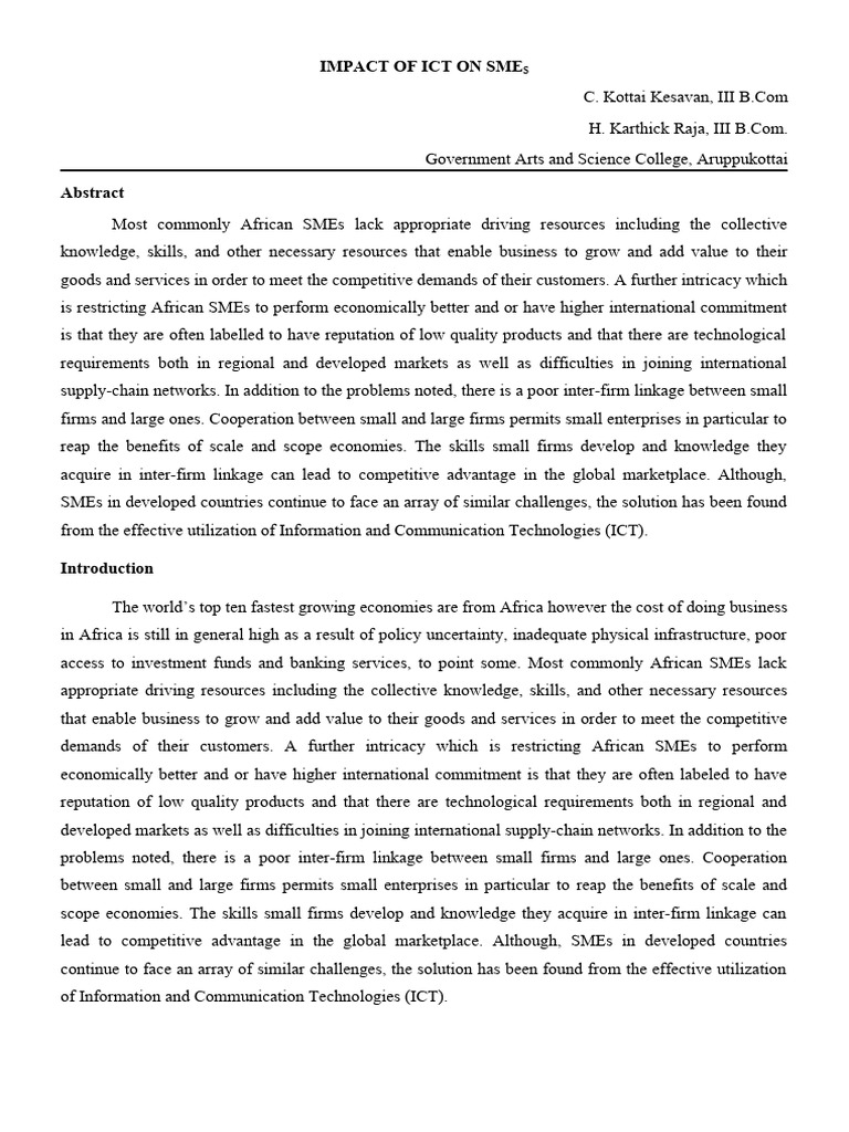 Kottai and Karthick Raja | PDF | E Commerce | Small And Medium Sized ...