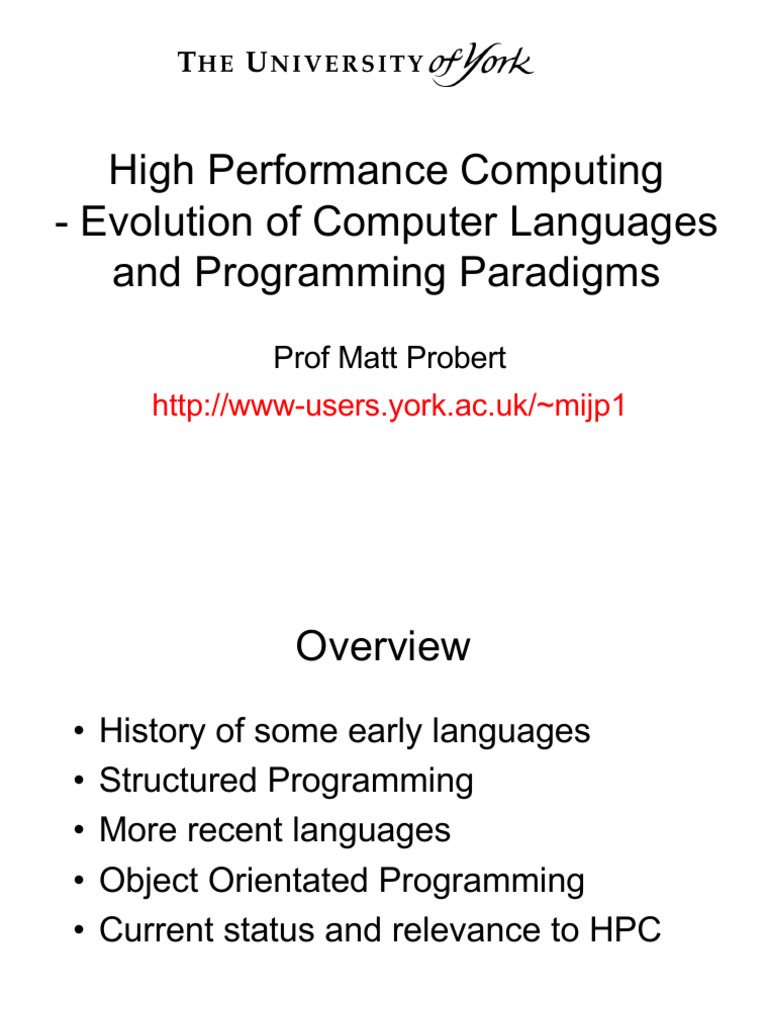 Evolution of Computer Languages and Programming Paradigms | PDF ... Evolution of Computer Languages and Programming Paradigms | PDF ...