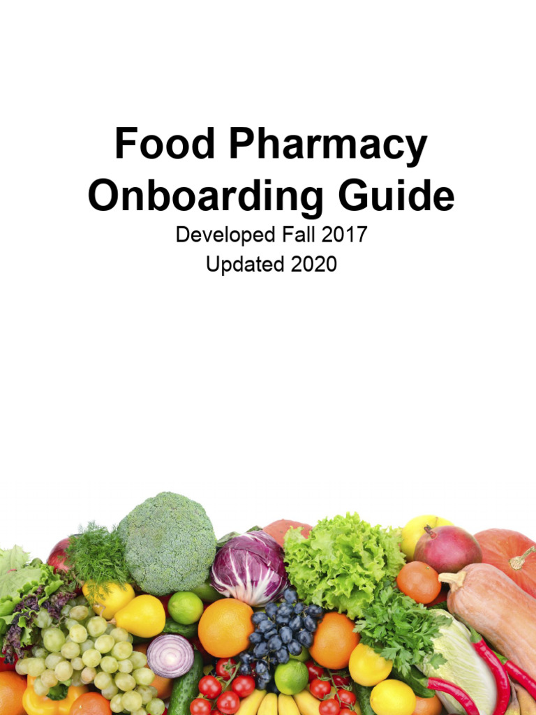 Food Pharmacy Onboarding Guide Updated 2020 - APHA | PDF | Pharmacy ...