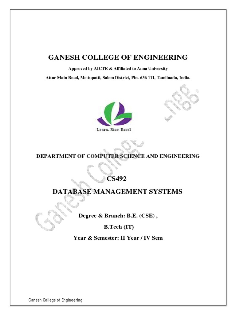 ESIA Study | PDF | Databases | Relational Model