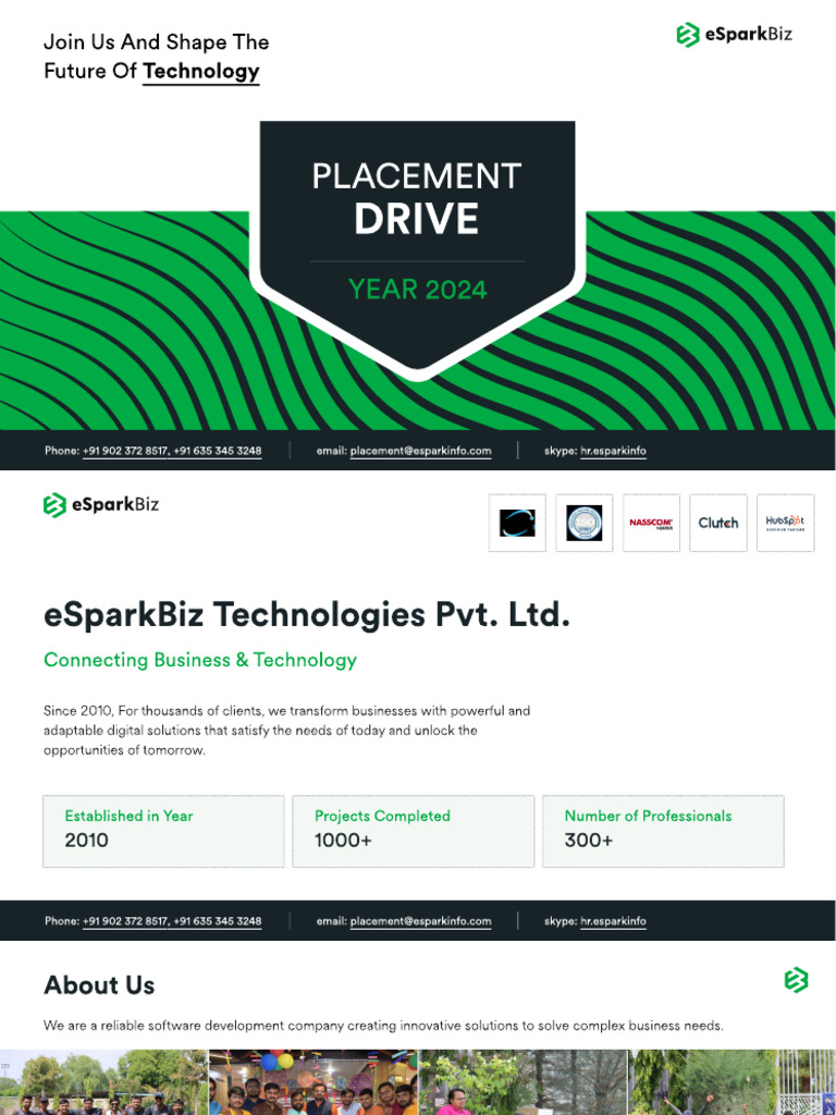 ESparkBiz - Placement - 2024 | PDF | Employee Retention | Mobile App