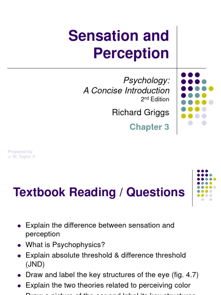 Sensation vs. Perception Explained | PDF | Hearing | Ear
