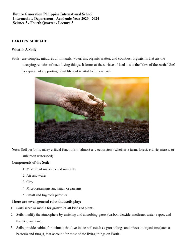 Grade 5 Fourth Quarter Lecture 3 Earths Surface and Weather Patterns ...