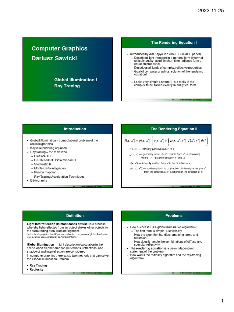 CG 09av9 | PDF | Rendering (Computer Graphics) | Computer Graphics