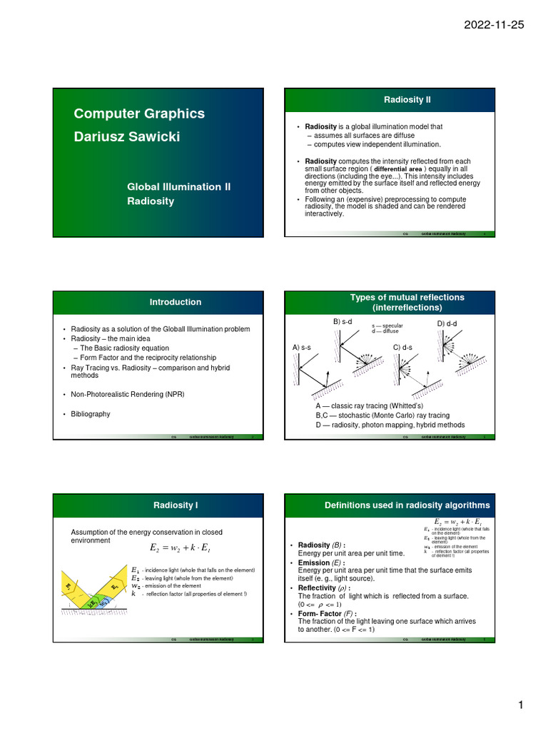 CG 09Bv9 | PDF | Rendering (Computer Graphics) | Optics
