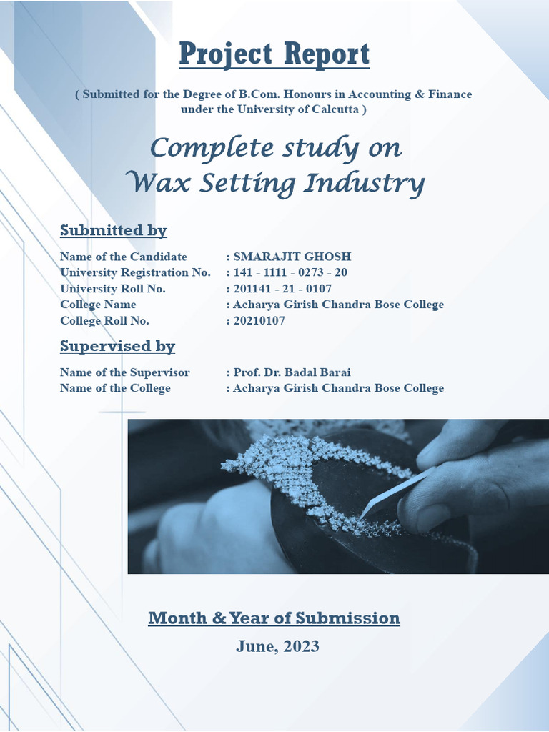 Project Work 1 | PDF | Casting | Jewellery