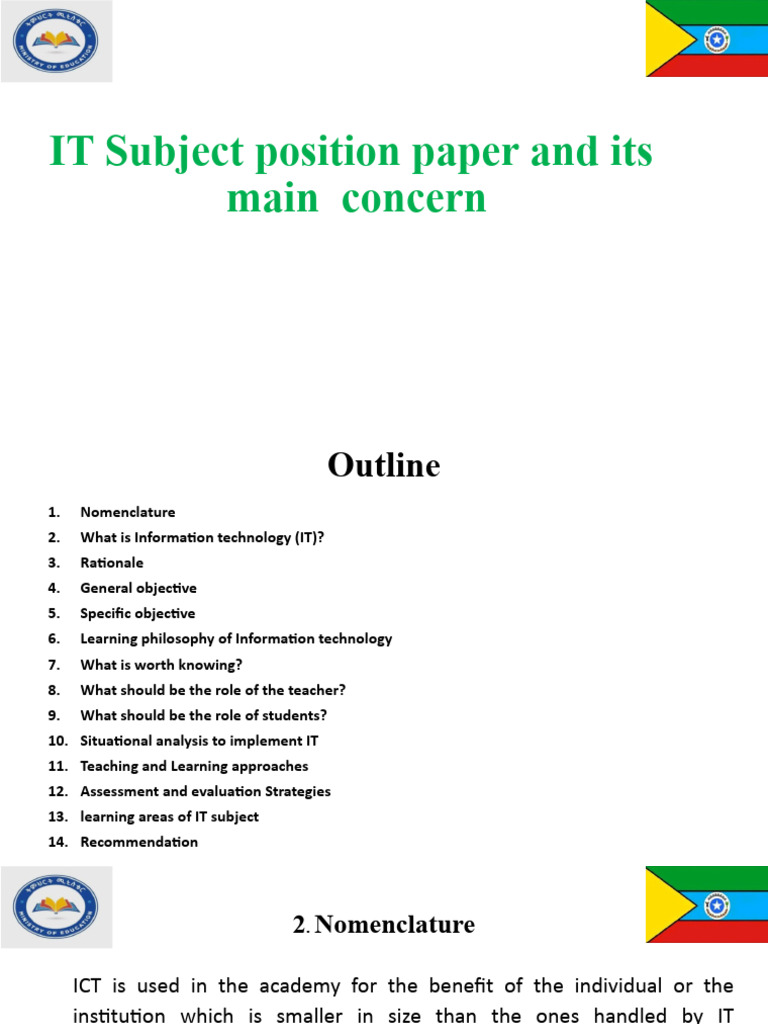 1a. Position Paper and Its Concern | PDF | Learning | Teachers