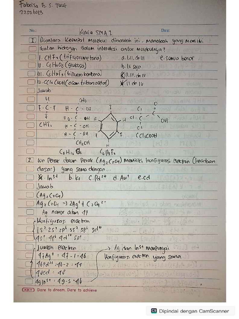 Tugas Soal OSK Kimia SMA 1 | PDF