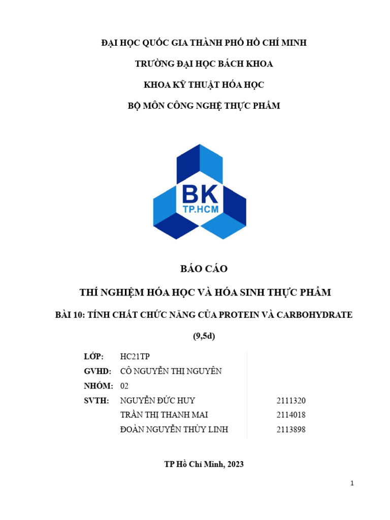 HK222 - CH2049 - ST4 - Nhóm 02 - Bài 10 | PDF