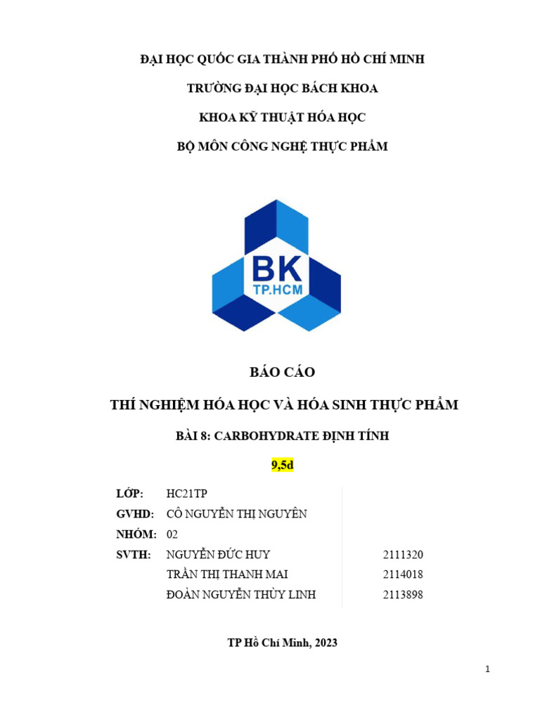 HK222 - CH2049 - ST4 - Nhóm 02 - Bài 8 | PDF