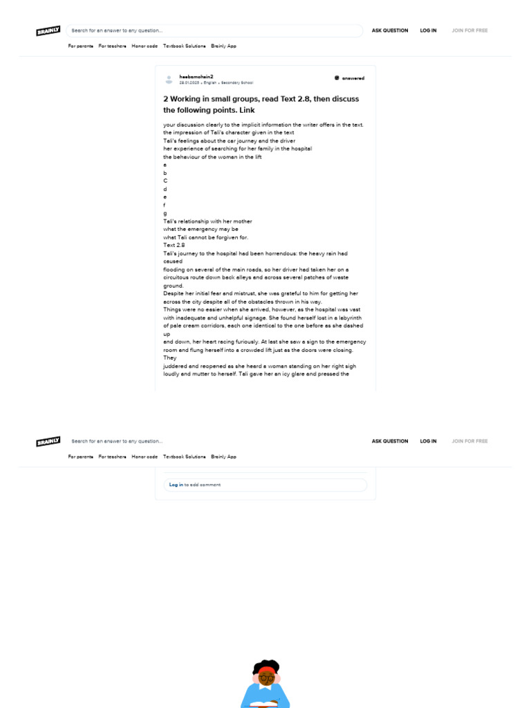 2 Working in Small Groups, Read Text 2.8, Then Discuss The Following Points. Link Your ...