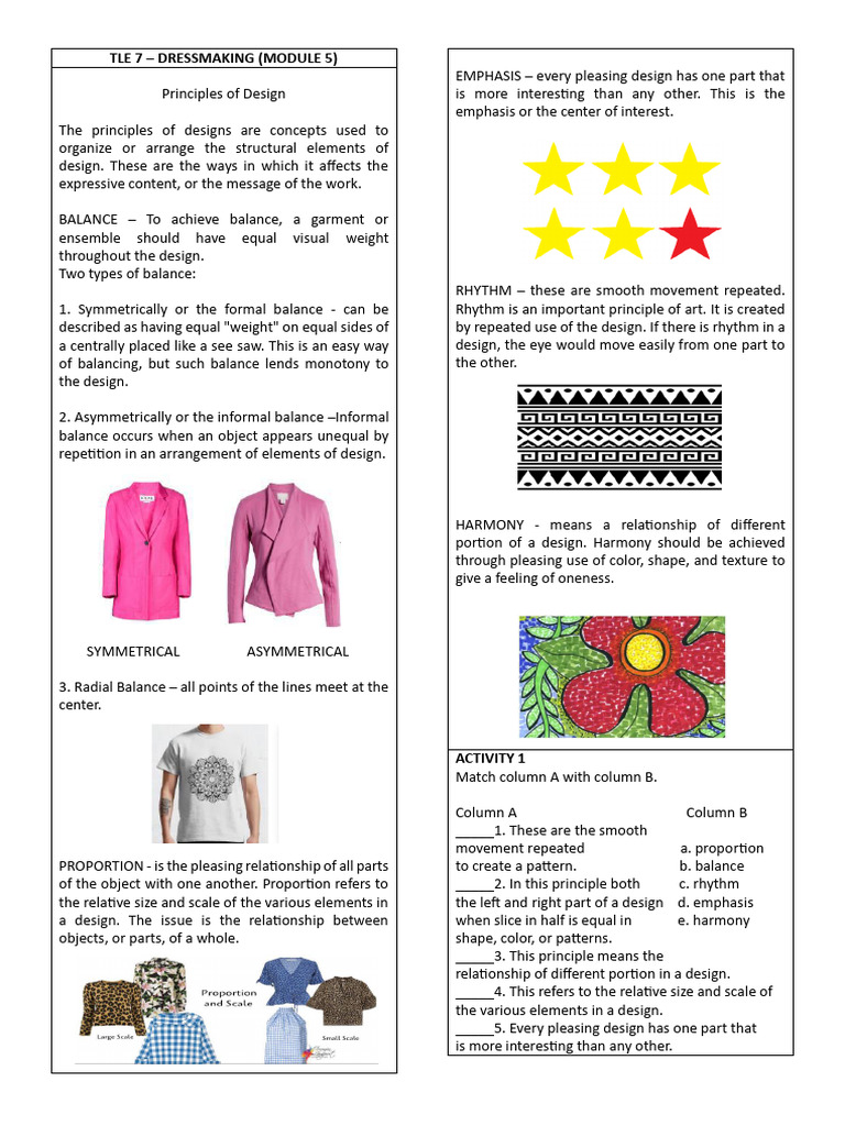 Tle 7-Module 5 | PDF | Symmetry | Rhythm