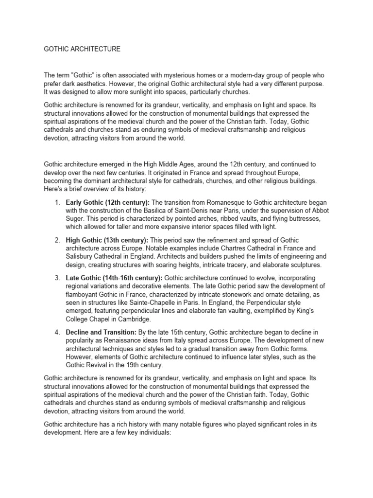 Gothic Architecture | PDF | Gothic Architecture | Church (Building)