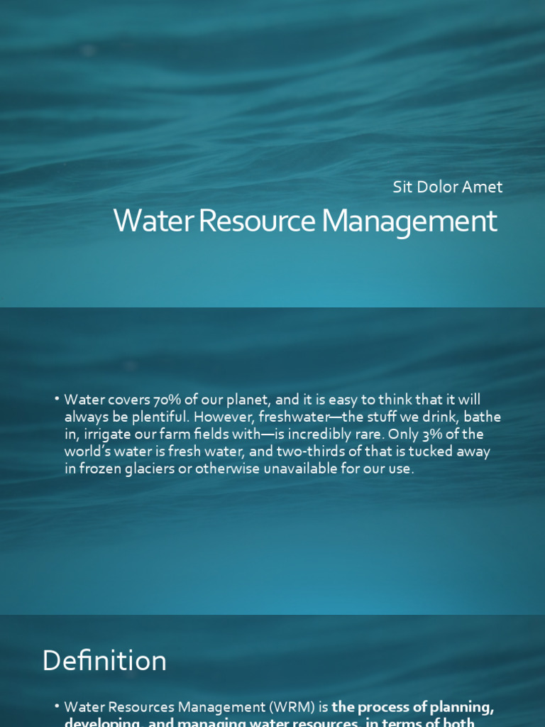 Water Resource Management | PDF | Indus River | River