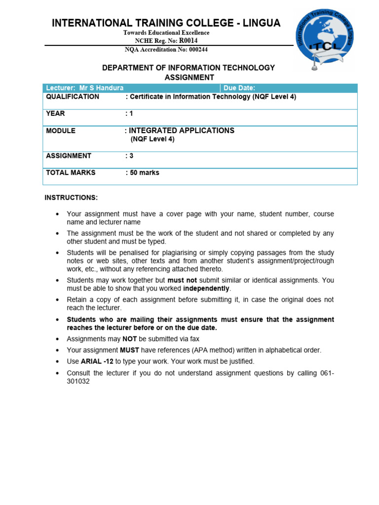 Integrated Applications Assn 3 | PDF | Information Technology | Software