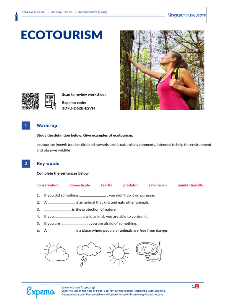 Ecotourism British English Teacher | PDF | Predation | Human