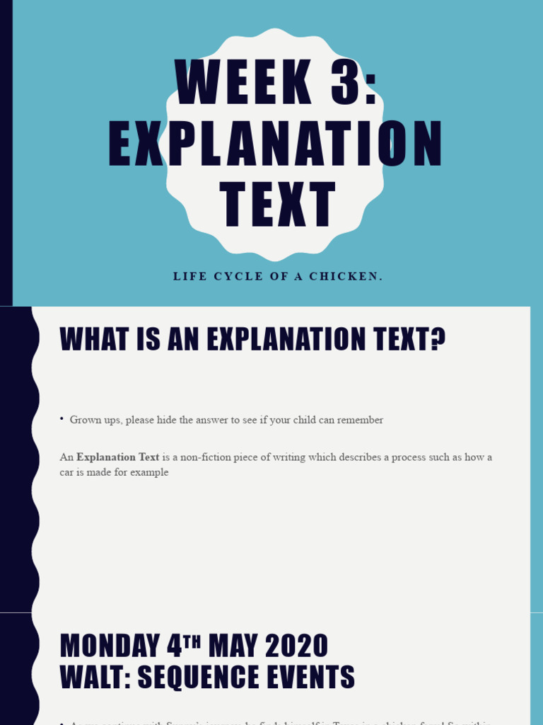 English Week 3 Explanation Text PowerPoint | PDF | Pupa | Butterfly