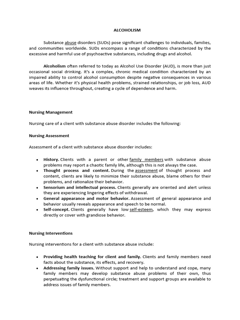 Understanding Alcohol Use Disorder | PDF | Psychotherapy | Dialectical ...