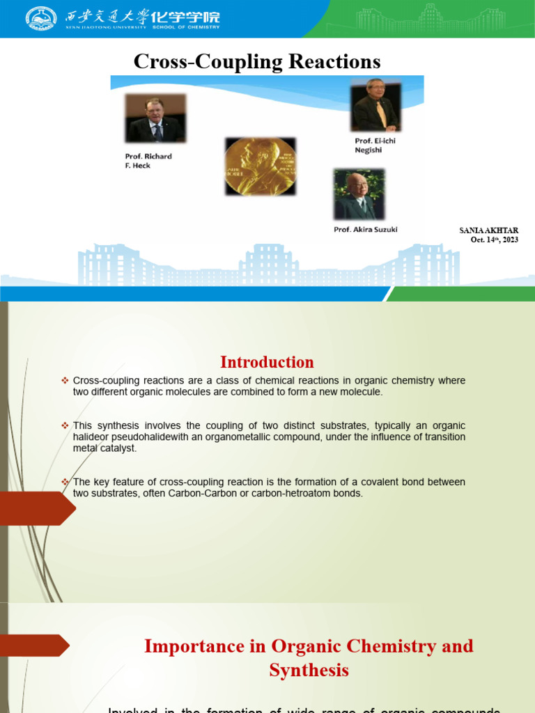 1 - Cross Coupling Reactions | PDF | Chemical Reactions ...