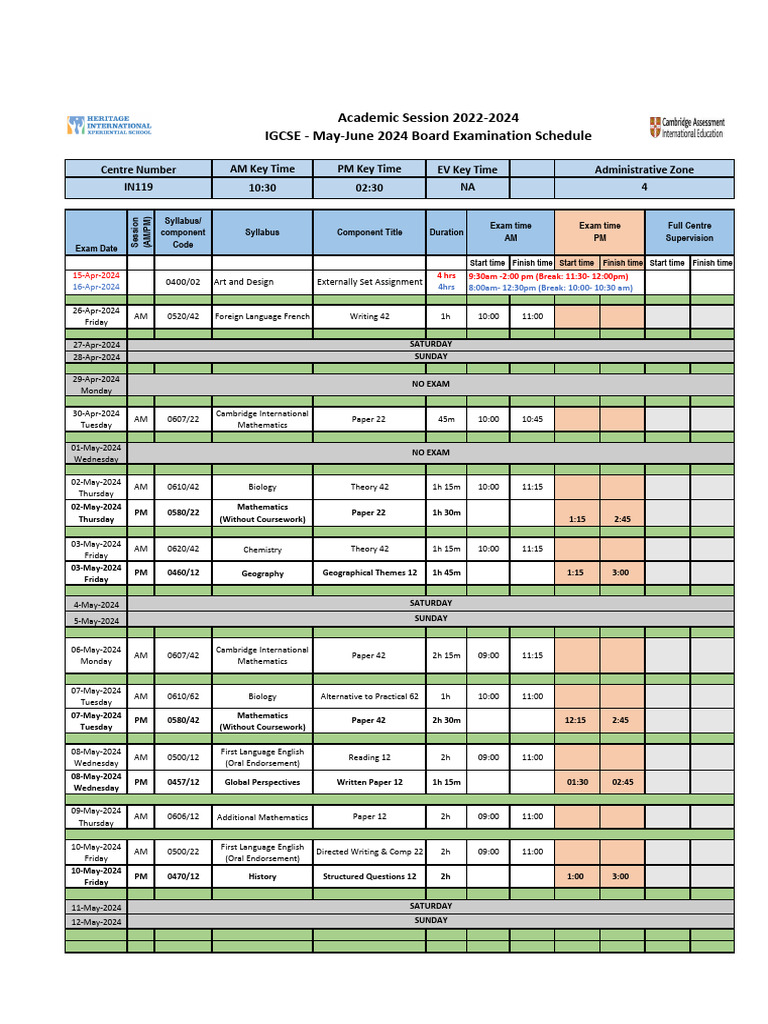 IGCSE Board Exam Timetable - 2024 | Download Free PDF | Science IGCSE Board Exam Timetable - 2024 | Download Free PDF | Science