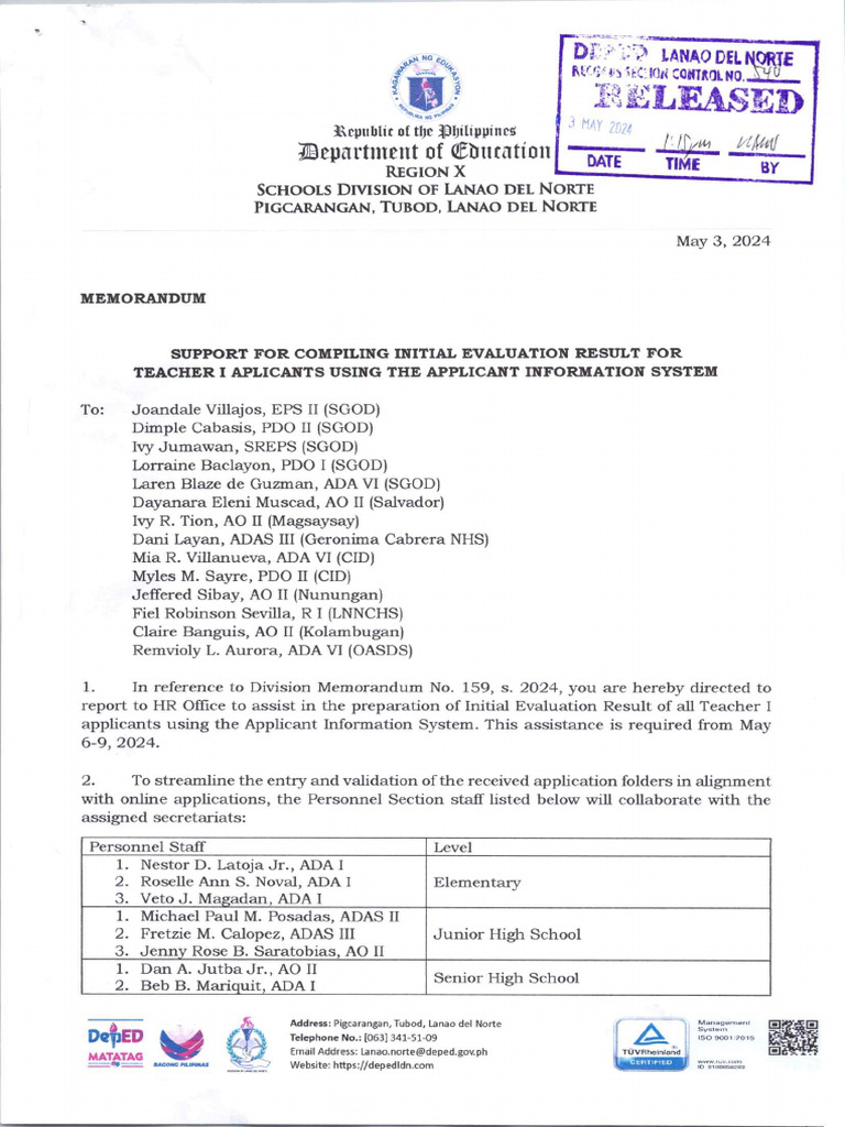 Support For Compiling Initial Evaluation Result For Teacher 1 ... Support For Compiling Initial Evaluation Result For Teacher 1 ...