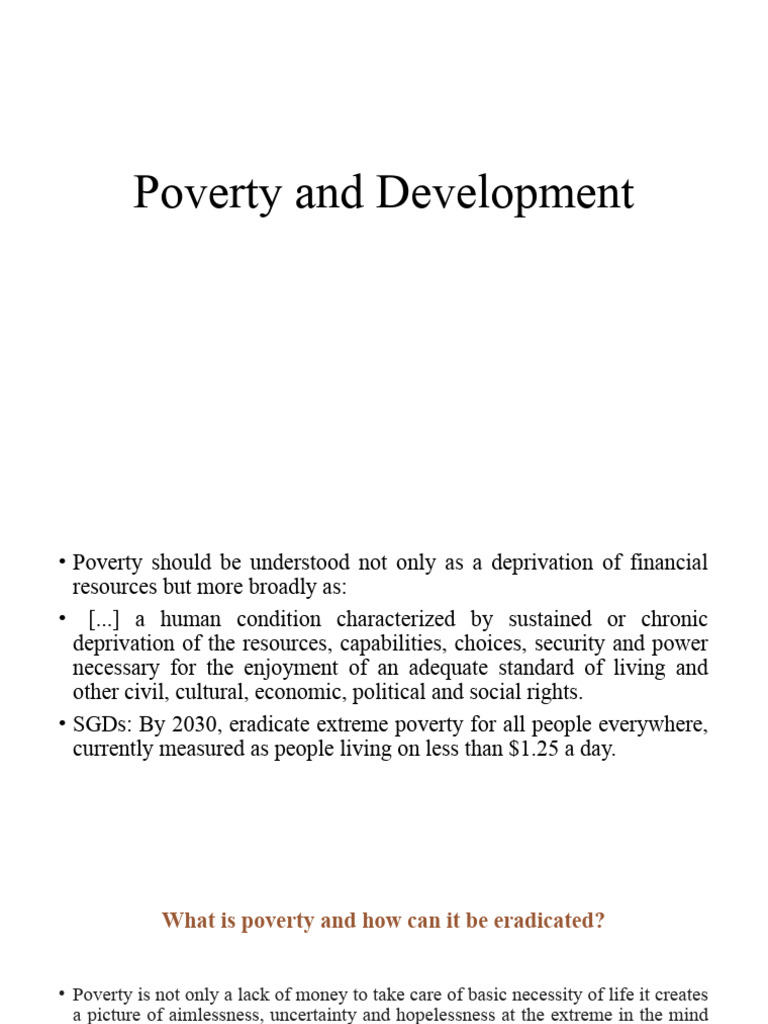 Poverty and Development | Download Free PDF | Poverty | Poverty ...