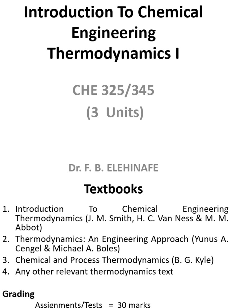 CHE 325-345 (Modules 1 - 2) Intro - First Law | PDF | Phase Diagram | Heat