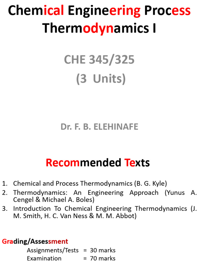 CHE 325-345 (Modules 1) Introduction | Download Free PDF | Heat | Phase ...