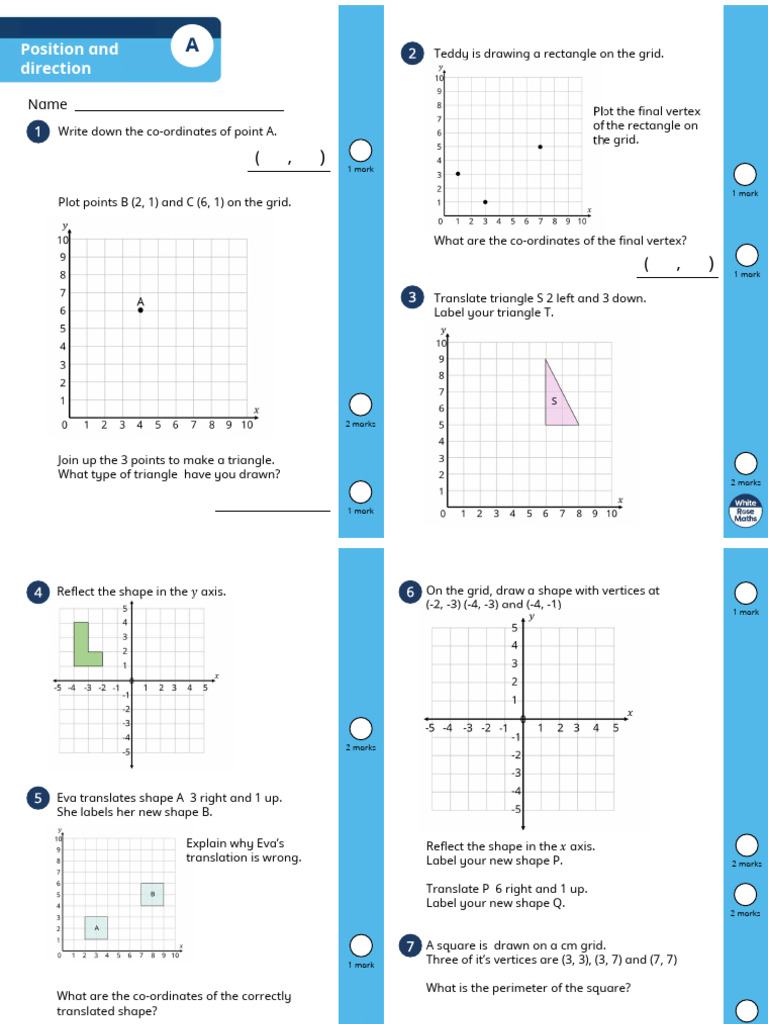 Y6SumEoB2 - Position and Direction | PDF | Classical Geometry ...