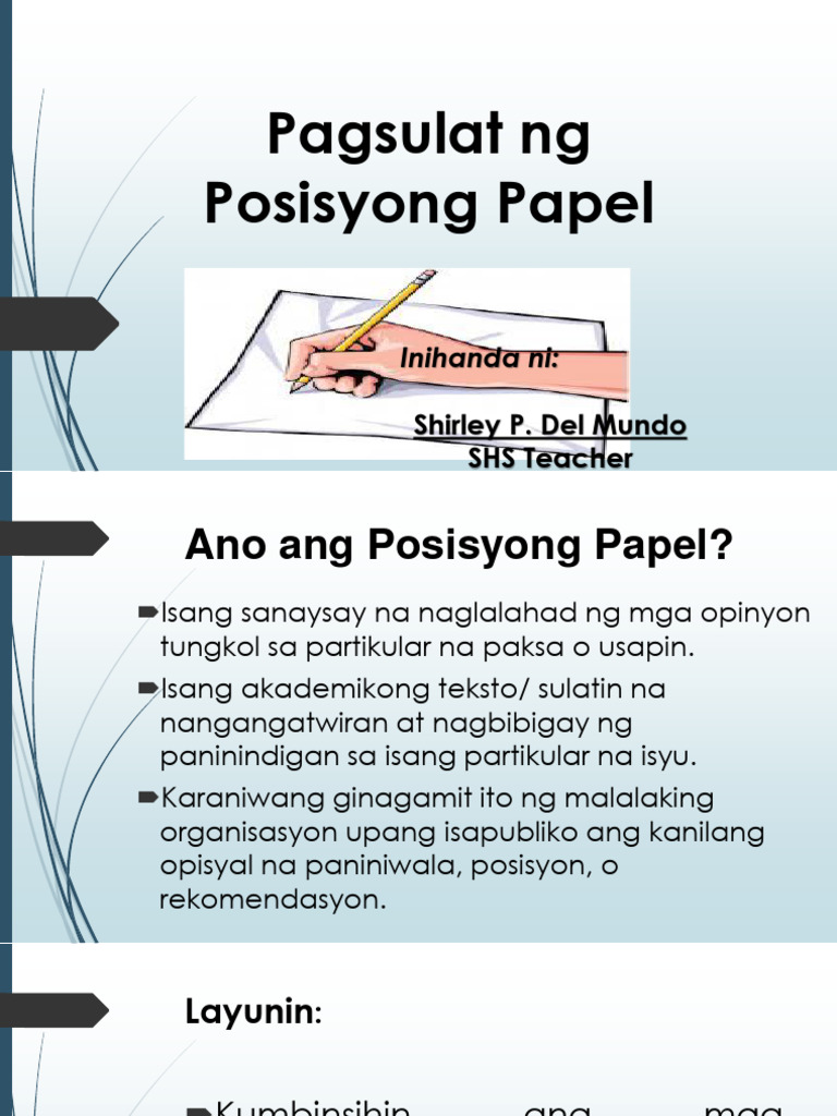 14.2pagsulat NG Posisyong Papel | PDF