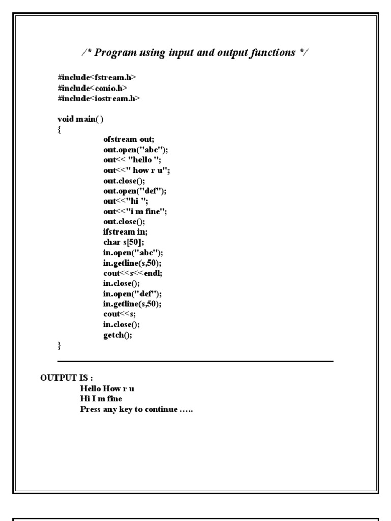 Program Using Input and Output Functions | PDF | Computer Programming | Computing