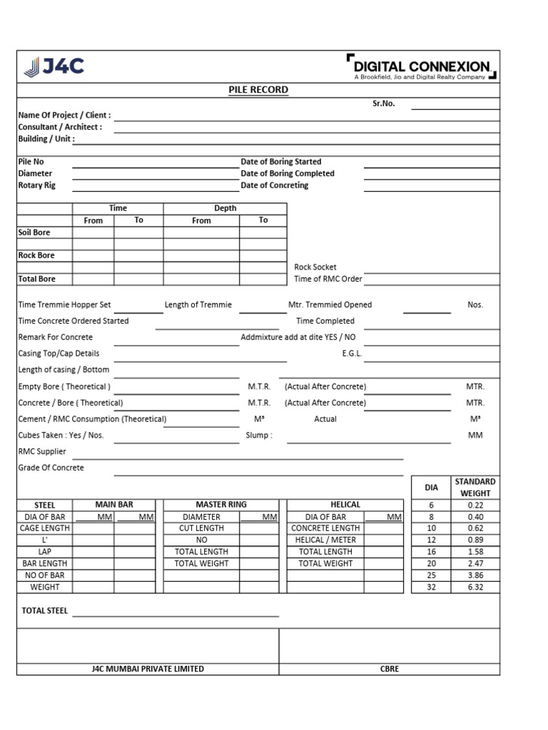 Checklist - Piling Work | Download Free PDF | Deep Foundation | Concrete