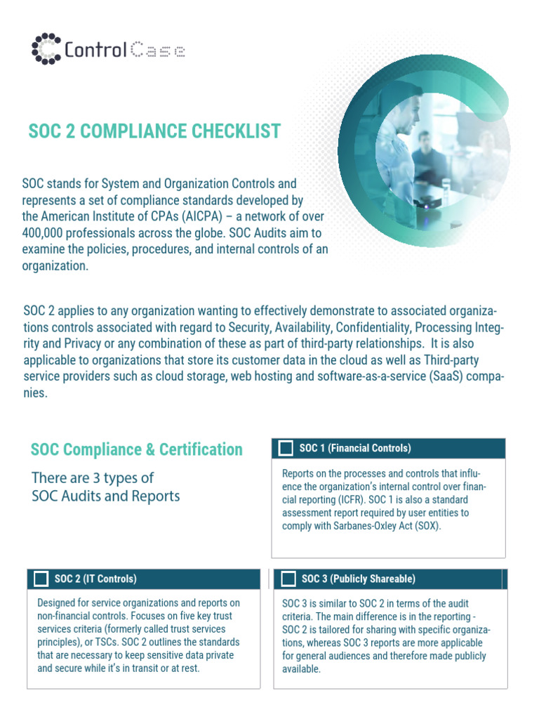 SOC2 Checklist | PDF | Security | Computer Security
