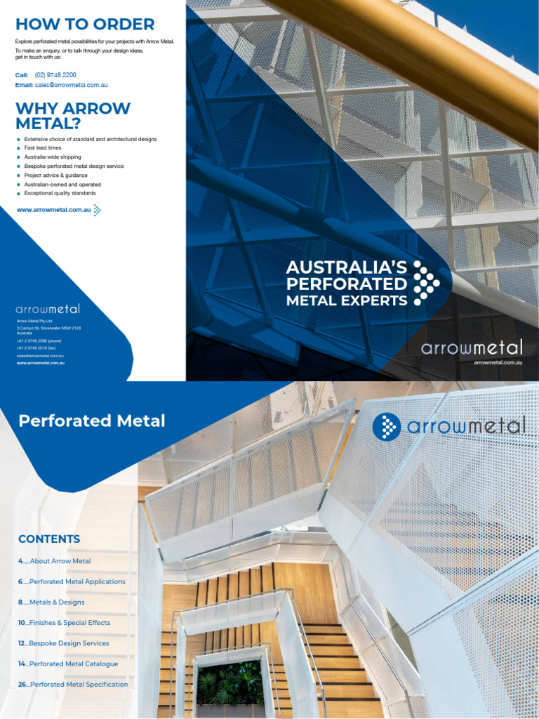 Arrow Metal Perforated Metal Brochure 2022 Spreads | PDF | Metals | Steel