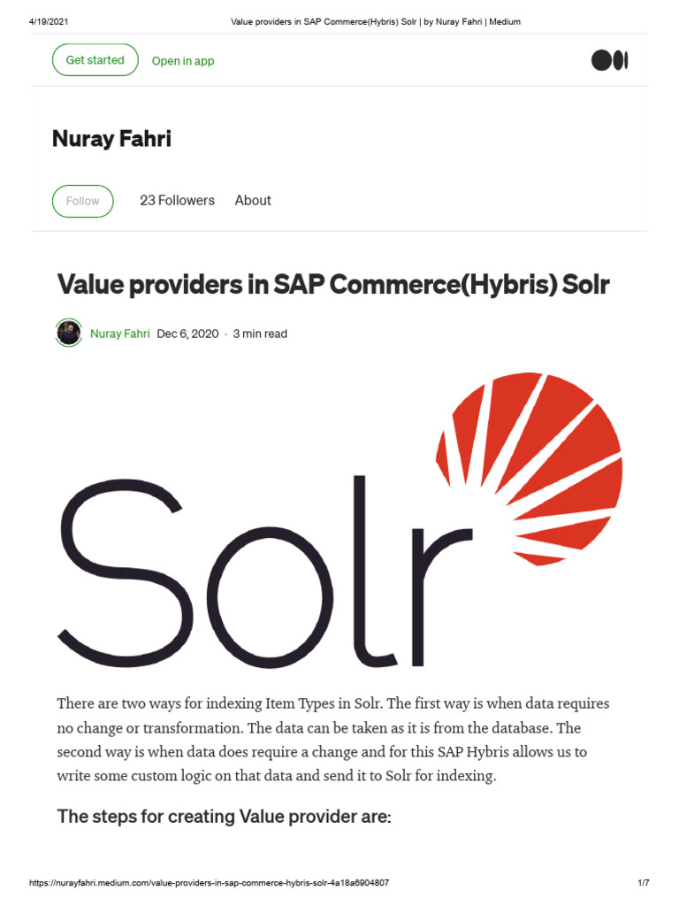 SAP Hybris Solr Value Providers Guide | PDF | Apache Solr | Databases