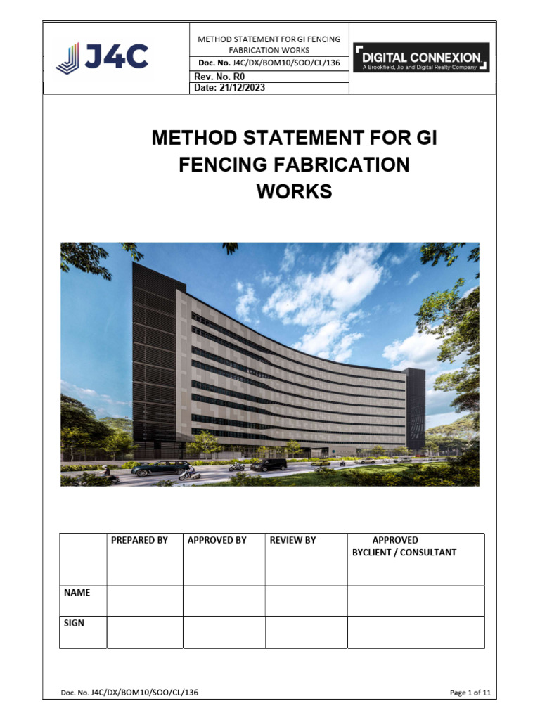 MS - GI Fencing Fabrication Work | PDF | Welding | Construction