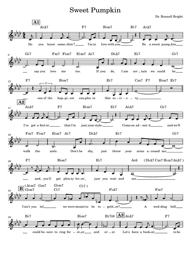 Sweet Pumpkin Leadsheet | PDF