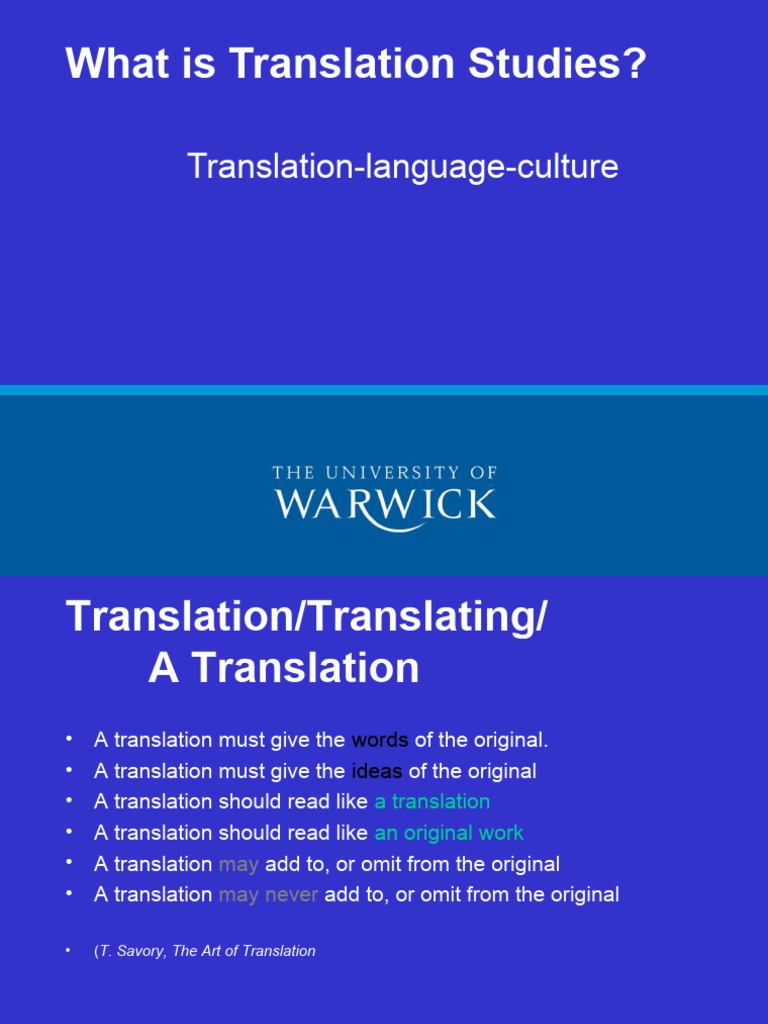 What Is Translation Studies 2008 | PDF | Translations | Axiom