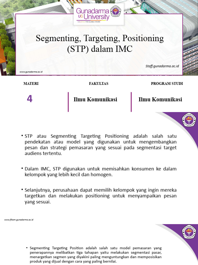 Pertemuan 4 - (STP) Segmentasi, Targeting Dan Positioning | PDF