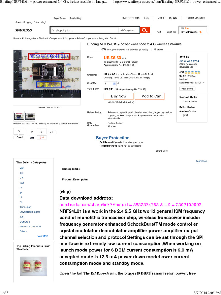 Binding NRF24L01 | PDF | Integrated Circuit | Amplifier
