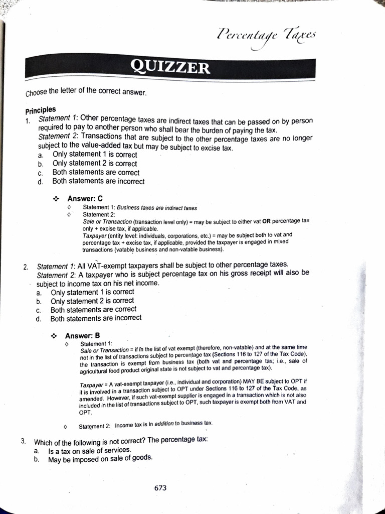 Opt Quizzer Tabag | PDF | Value Added Tax | Taxes