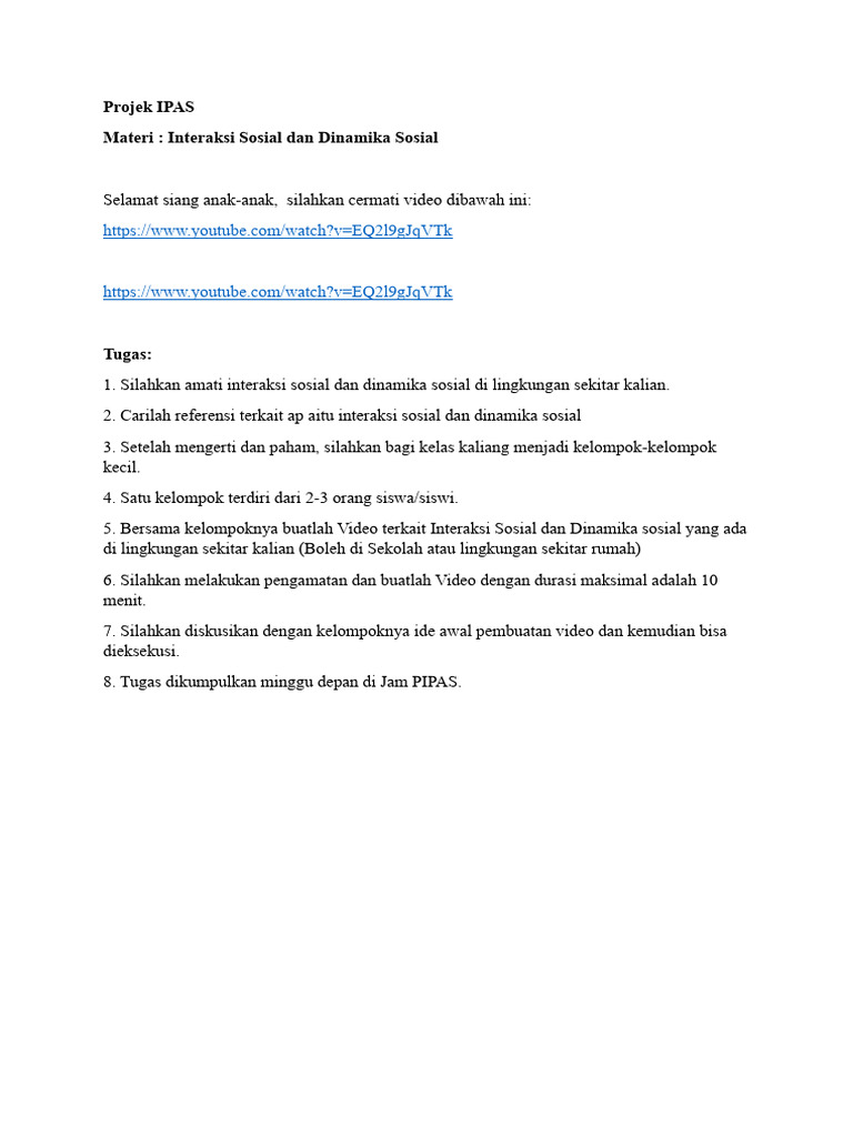 LKPD Projek IPAS Interaksi Sosial Dan Dinamika Sosial | PDF | Ilmu Sosial | Seni