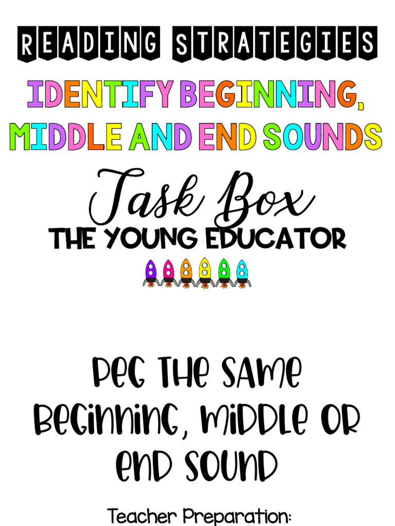 11 - Beginning, Middle, End Sounds Reading Strategy - READING BOOSTER ...