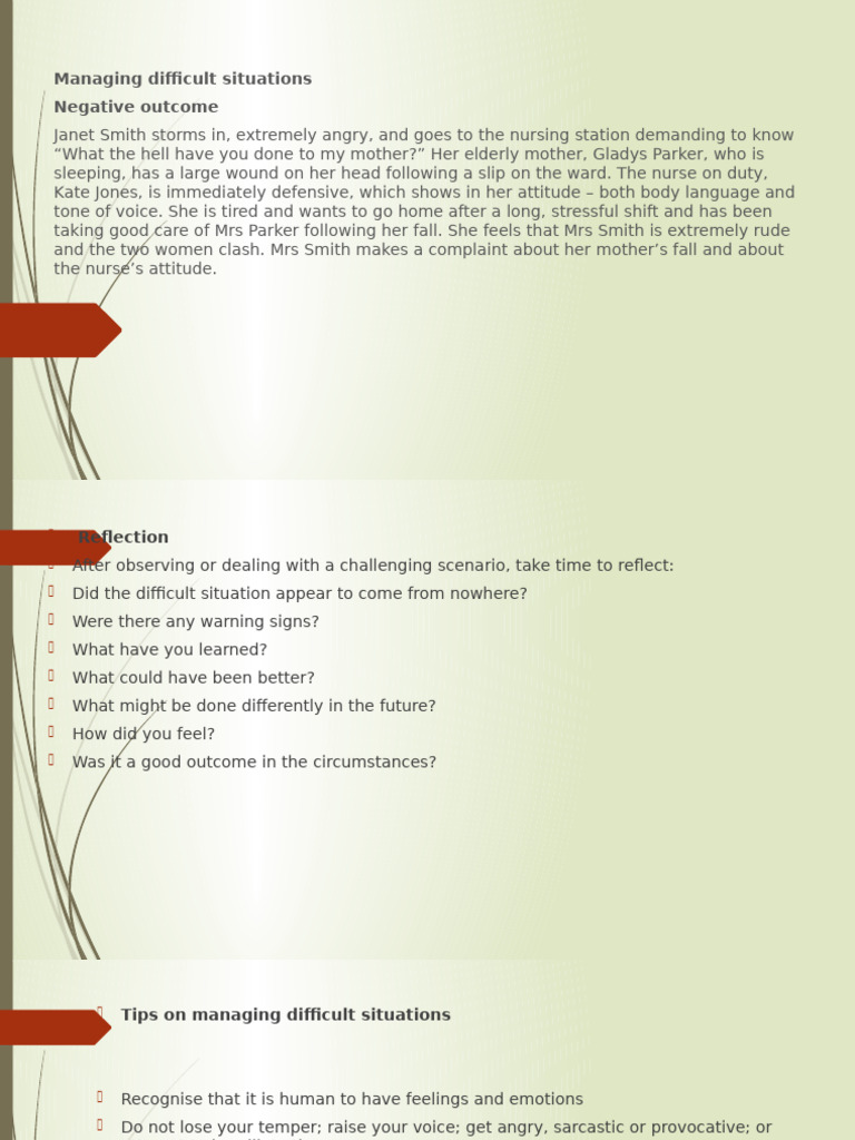 Communication Scenarios (Healthcare) | PDF | Patient | Nursing