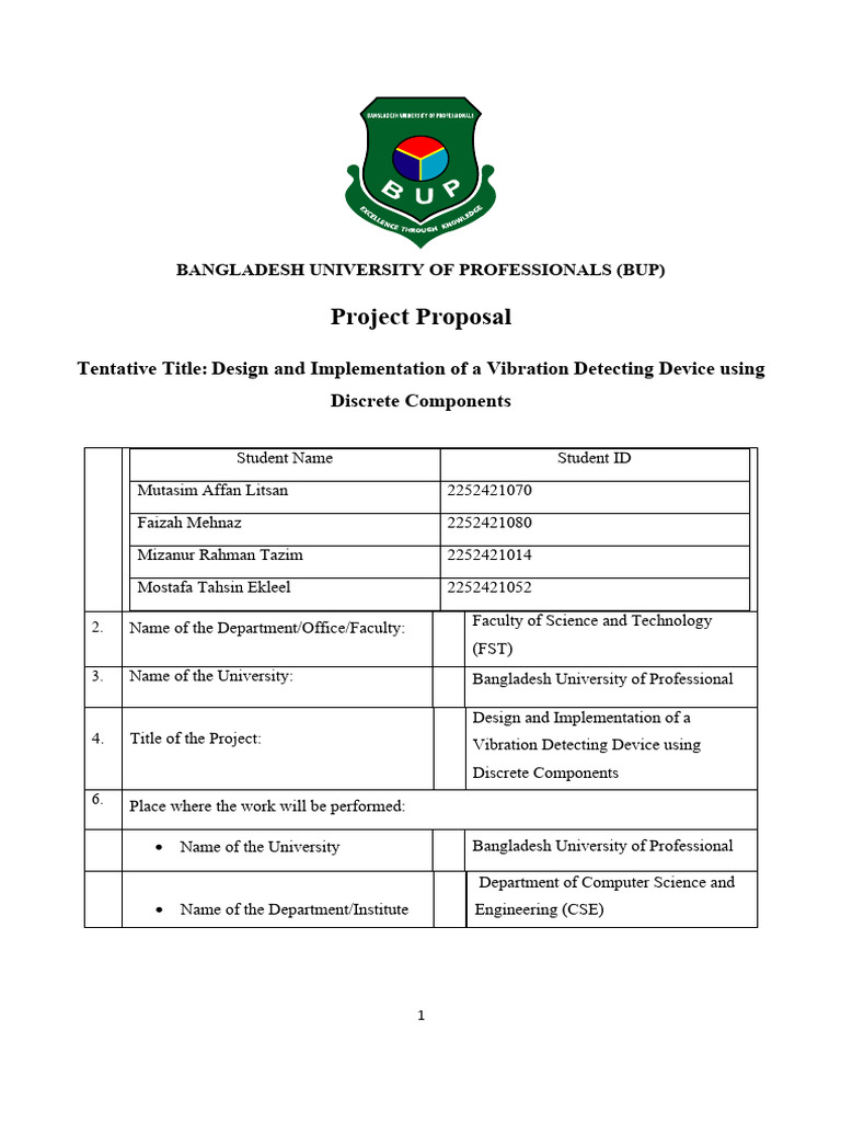 Project Proposal Template MTE (Update 1) | Download Free PDF ...