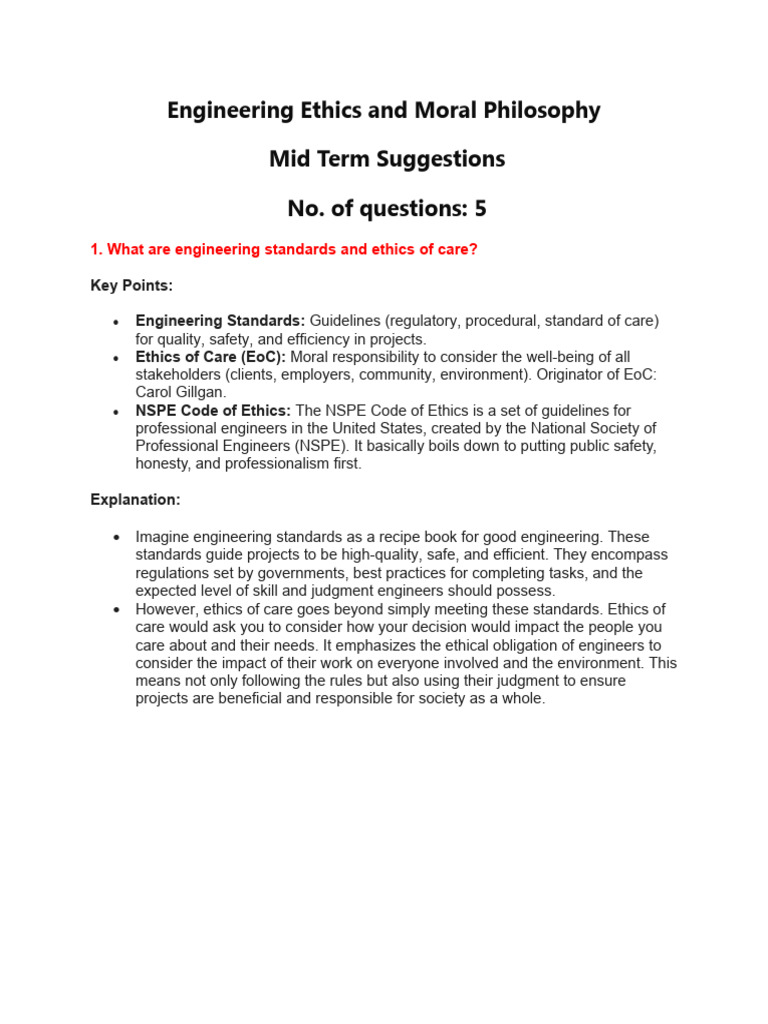 Engineering Ethics: Standards and Responsibilities | PDF | Legal Liability | Negligence