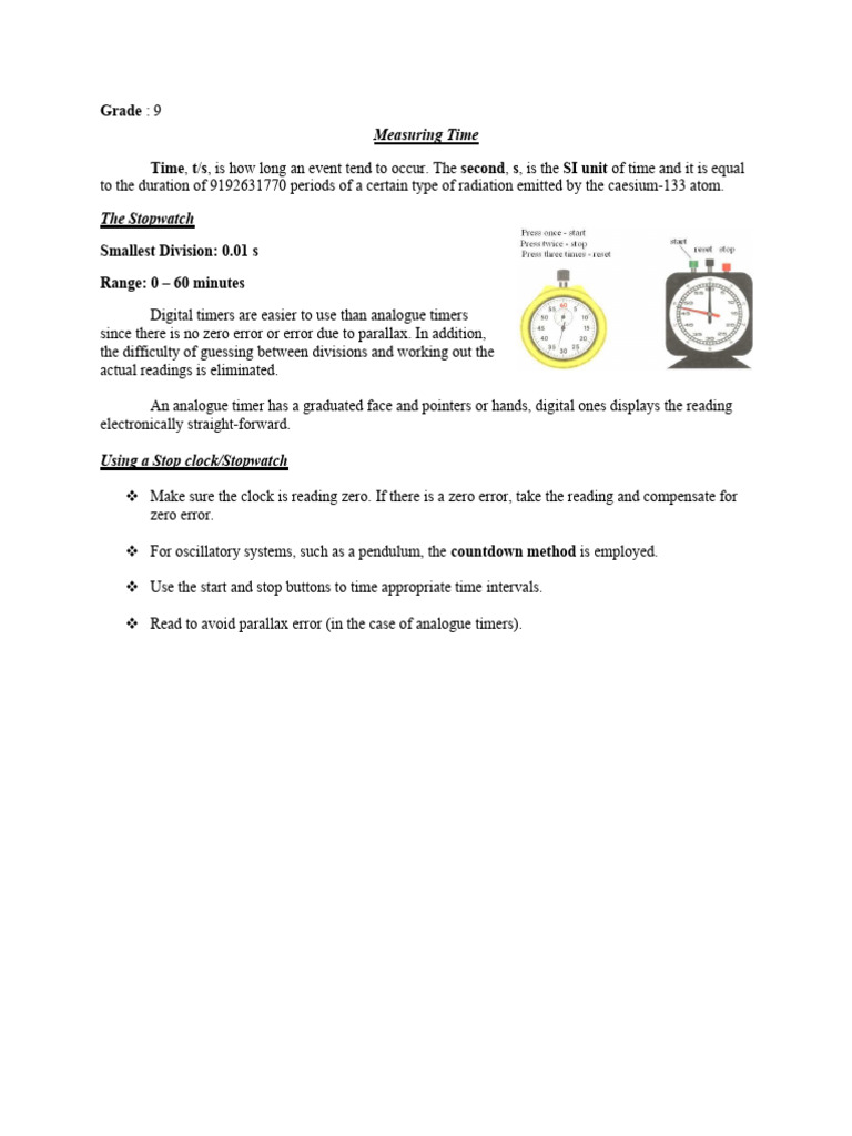 Measuring Time | PDF
